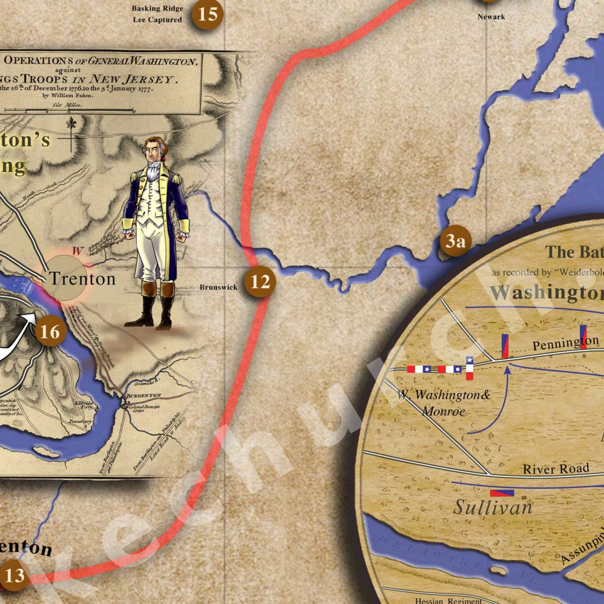 Washington’s Crossing Map - The Founders Tradin Post