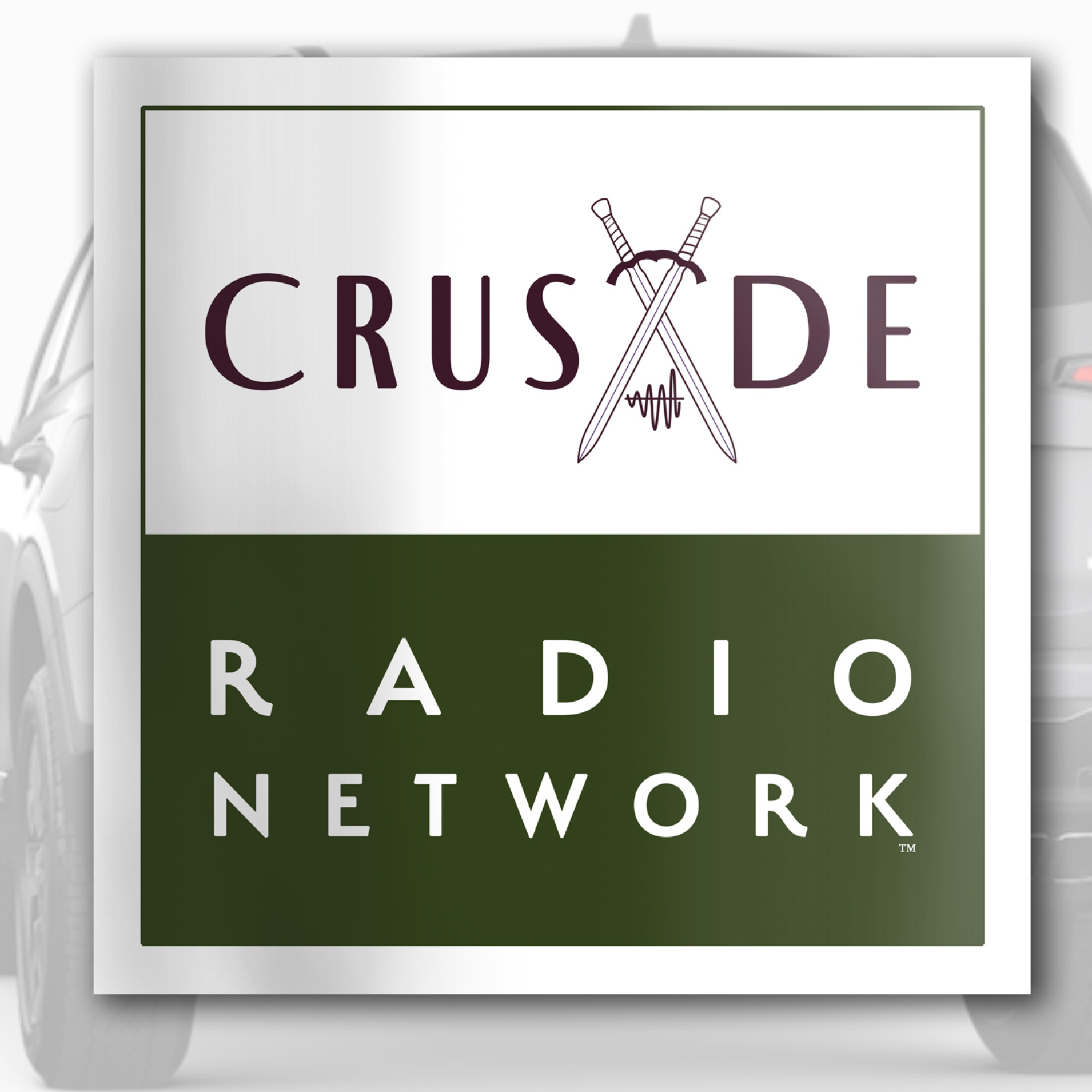 New! CRUSADE Radio Network Logo Window Sticker