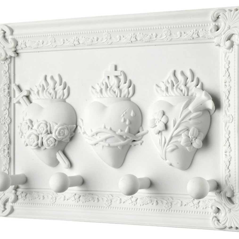 Sacred Hearts Wall Rosary Hanger - The Founders Tradin Post